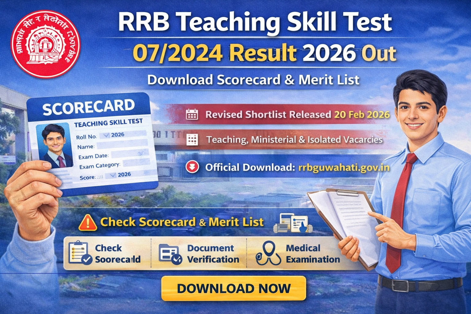 RRB Teaching Skill Test 07/2024 Result 2026 Out – Download Scorecard ...